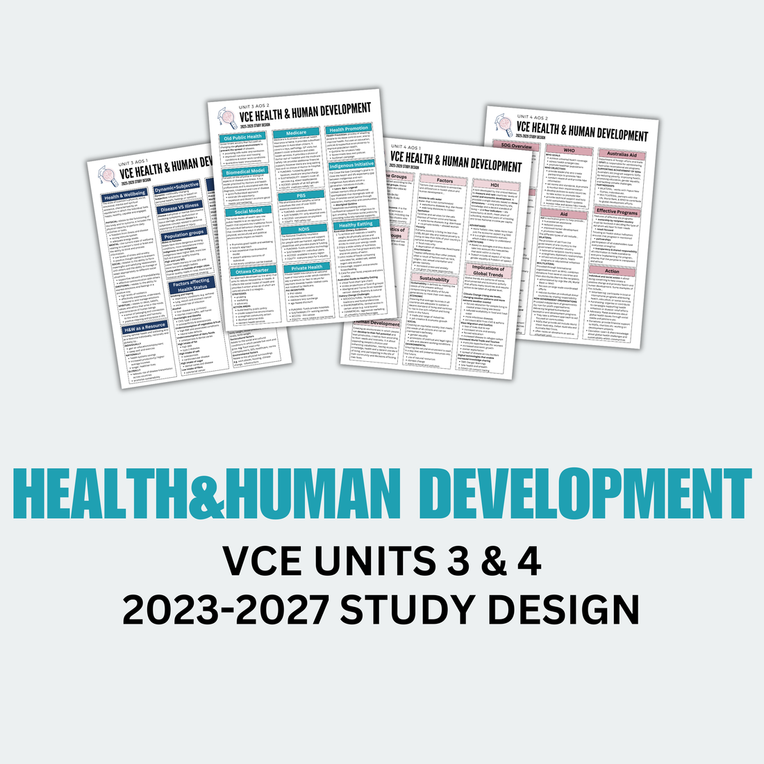 VCE 3/4 Health & Human Development Summary Notes – ATAR Student