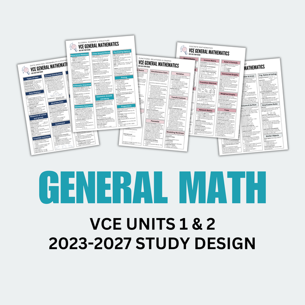 VCE 1/2 General Math Summary Notes – ATAR Student
