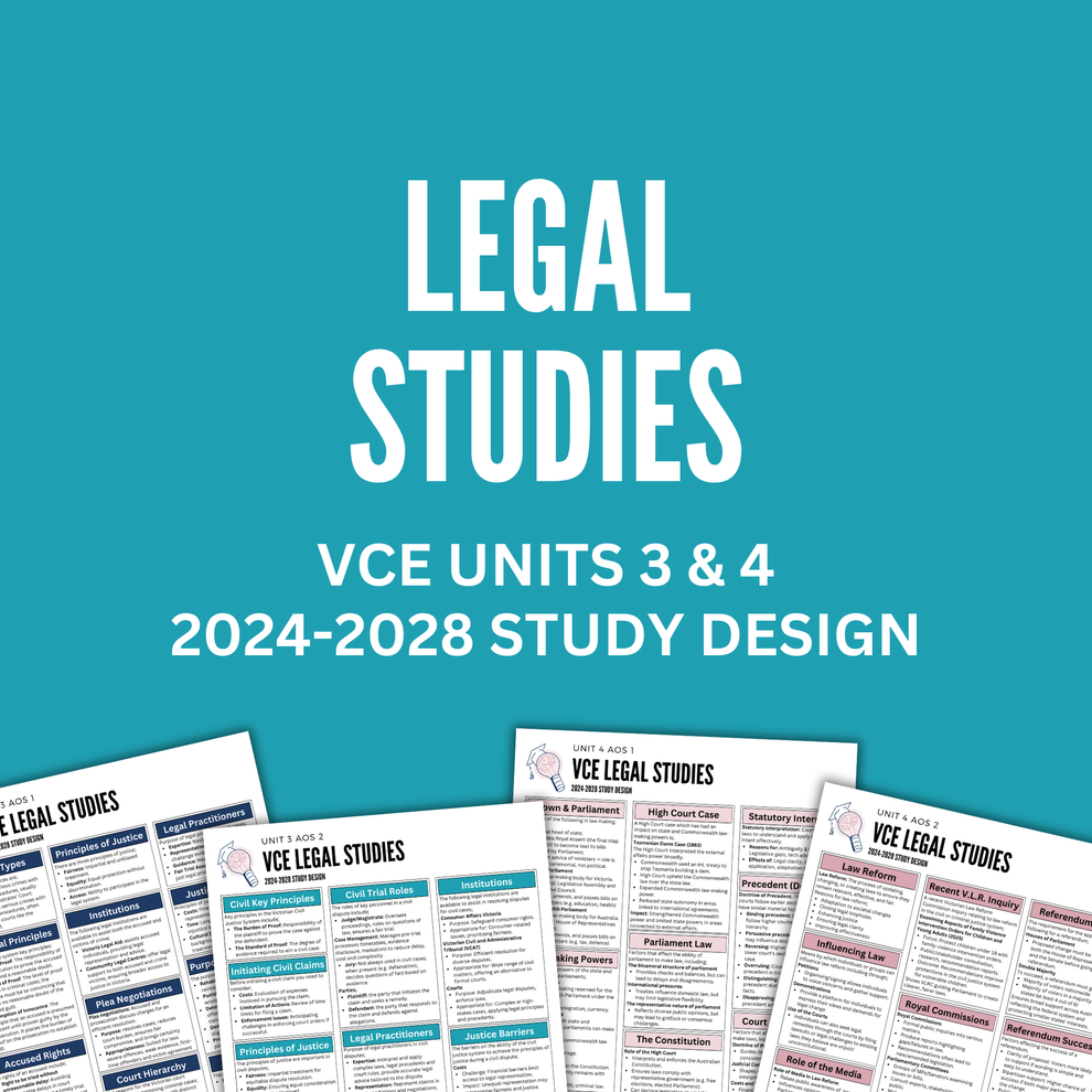 VCE 3/4 Legal Studies Summary Notes – ATAR Student