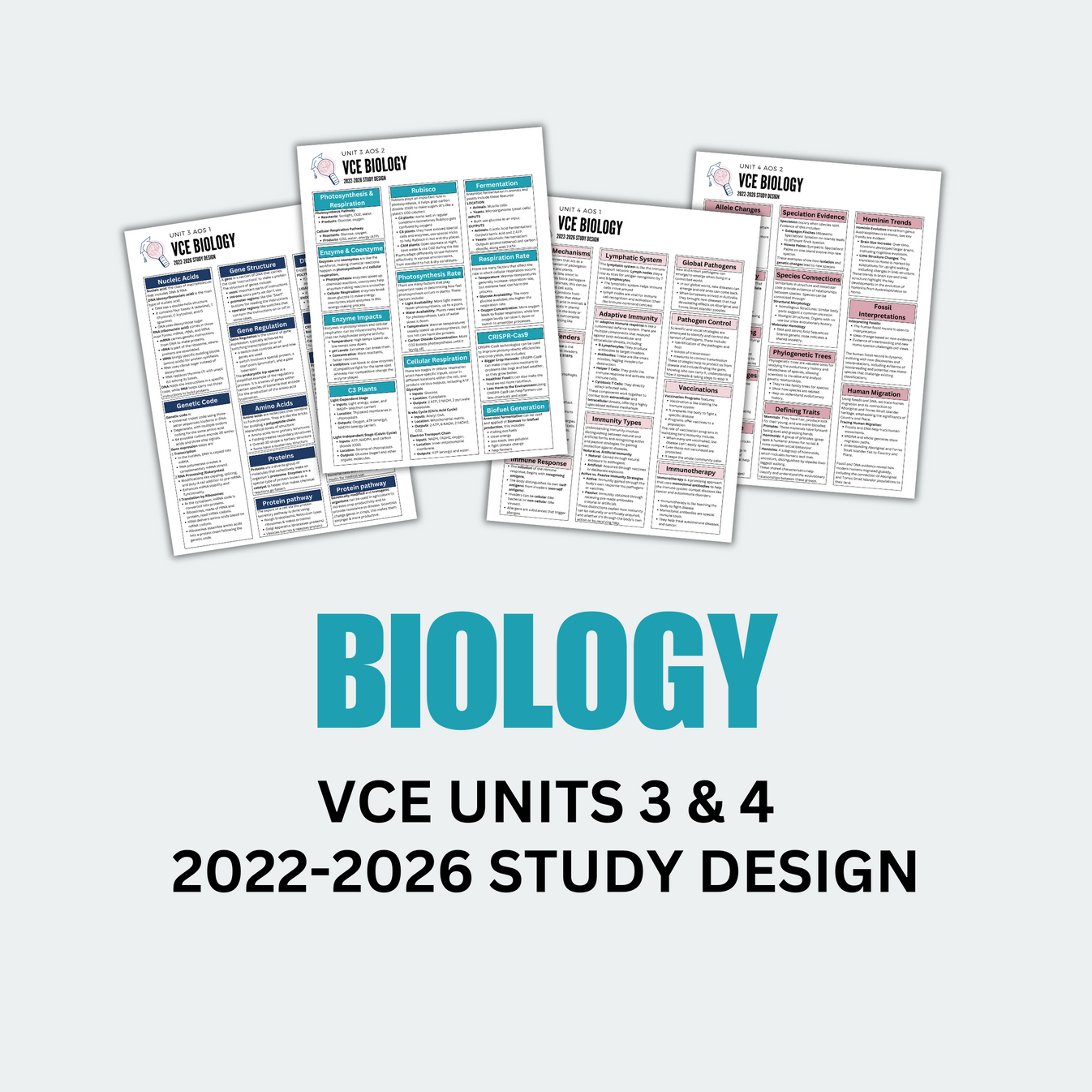 VCE 3/4 Biology Summary Notes – ATAR Student